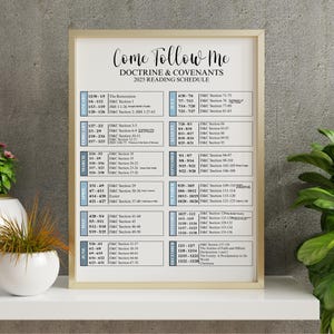 Come Follow Me Poster, 2025 Come Follow Me Reading Schedule, LDS ...