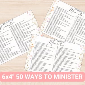 50 Ways to Minister, Relief Society Bookmark - Ministering Bookmark ...