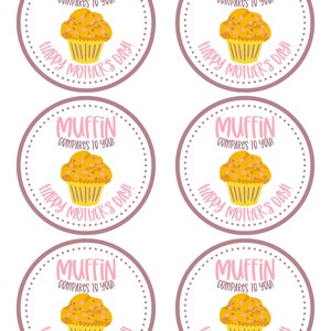 Printable Tags- Mothers Day- Muffins, MUFFIN Compares to You. Thank You ...