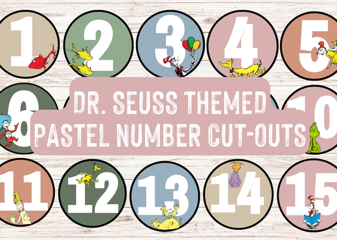 Dr Seuss Classroom NUMBERS| Learn to Count | Paster Dr. Seuss Classroom ...