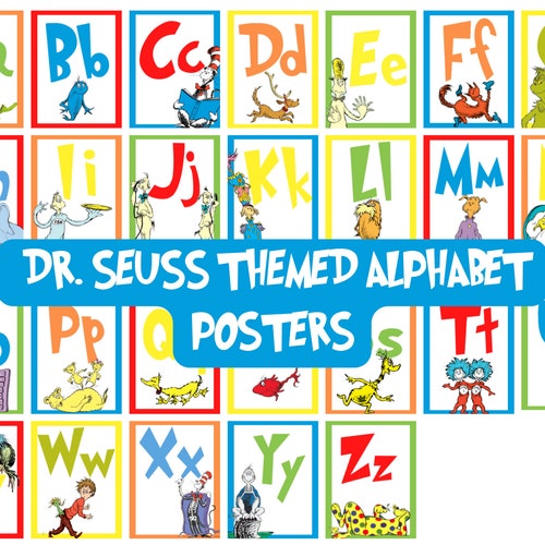 Dr Seuss Alphabet Posters Learn Your Abc's Alphabet - Etsy