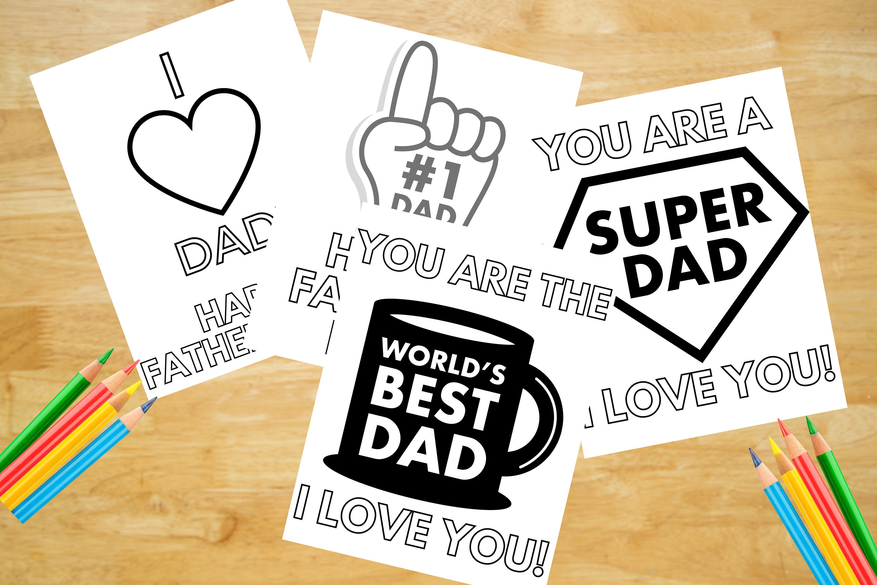 Father's Day Craft | Fathers Day Coloring Pages | Super Dad | Kids ...