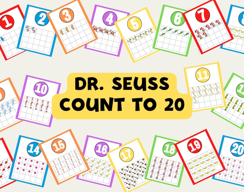 Dr Seuss Classroom Bundle, Dr Seuss Alphabet Posters, Learn to Count ...
