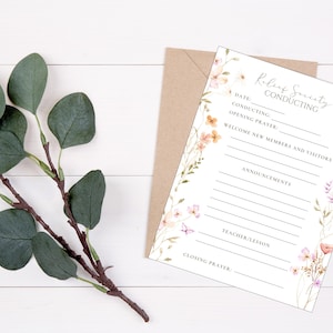 Relief Society Conducting Sheet- Ministering- Relief Society Agenda ...