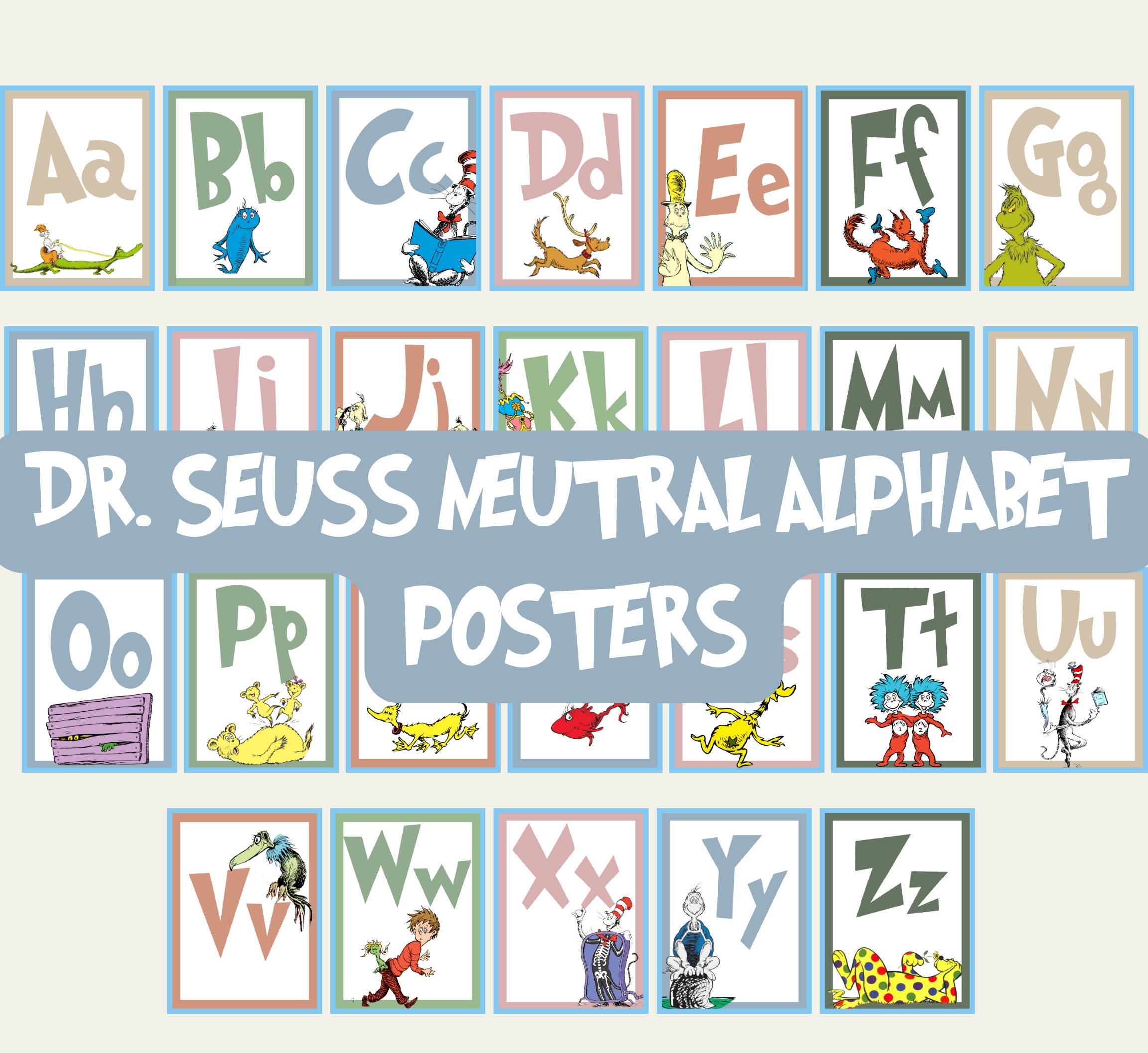 Baby Shower Con El Alfabeto Del Dr. Seuss Para Imprimir