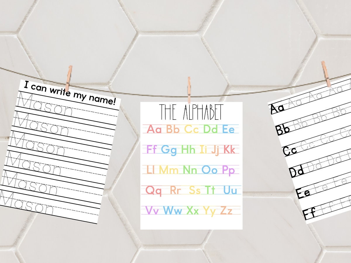 Custom Name Writing Practice Name Handwriting Practice - Etsy