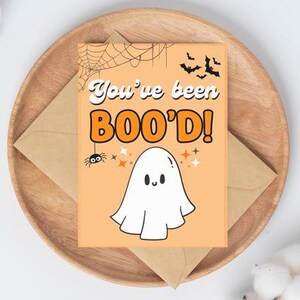 PRINTABLE You've Been Booed! Happy Halloween! Cute Ghost Gift Tag ...
