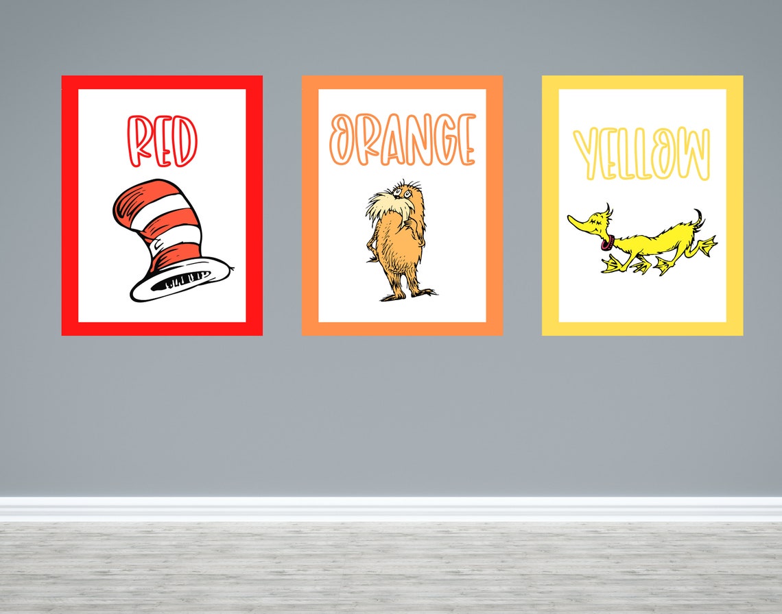 Dr Seuss Classroom COLORS| Learn Your Colors| Dr. Seuss Themed Color ...