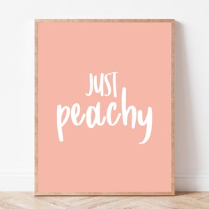 Peach Prints, Peach Bathroom Decor, Bathroom Prints, Peach Nursery ...