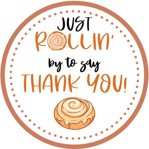 Cinnamon Roll Gift Tag Staff Appreciation Teacher Gift - Etsy