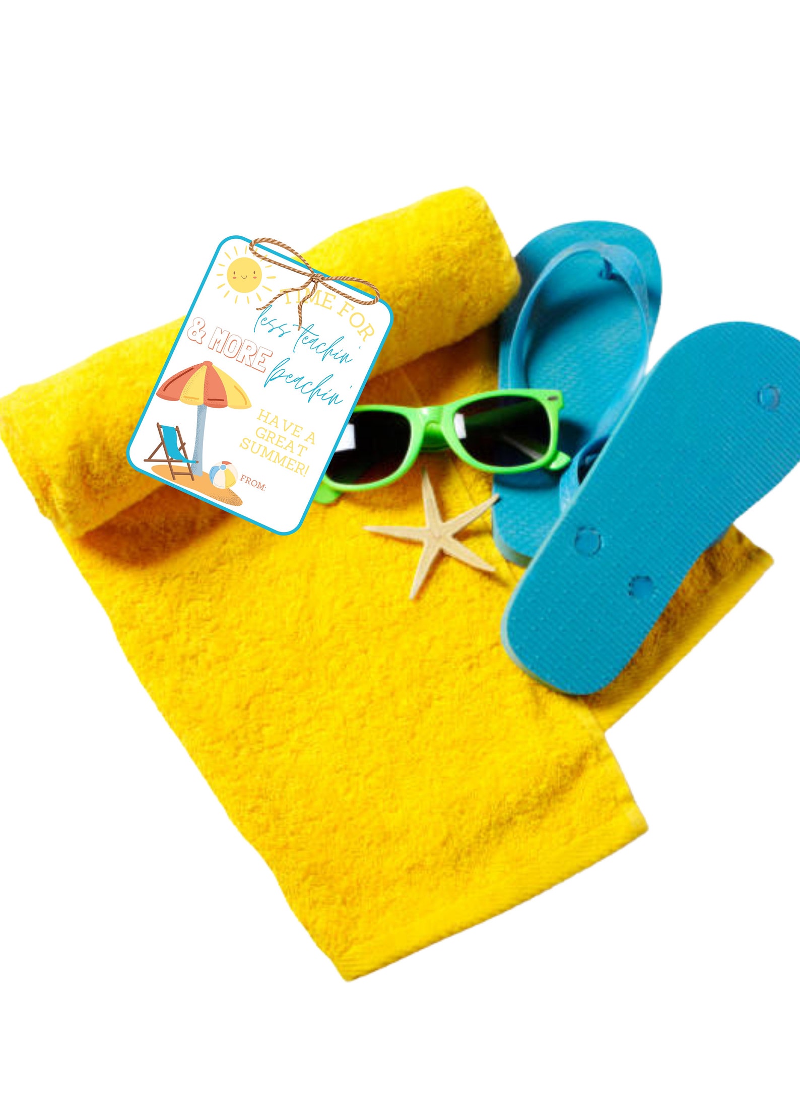 PRINTABLE TAGS Summer Less Teachin' More Beachin' - Etsy