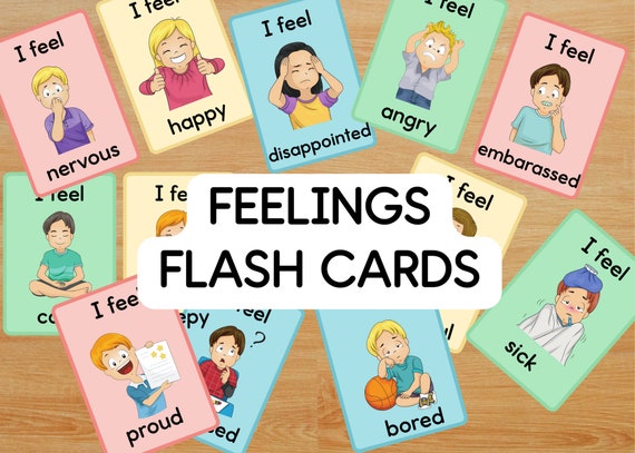 EMOTIONS And Feelings Printable Flashcards For Kids 40, 50% OFF