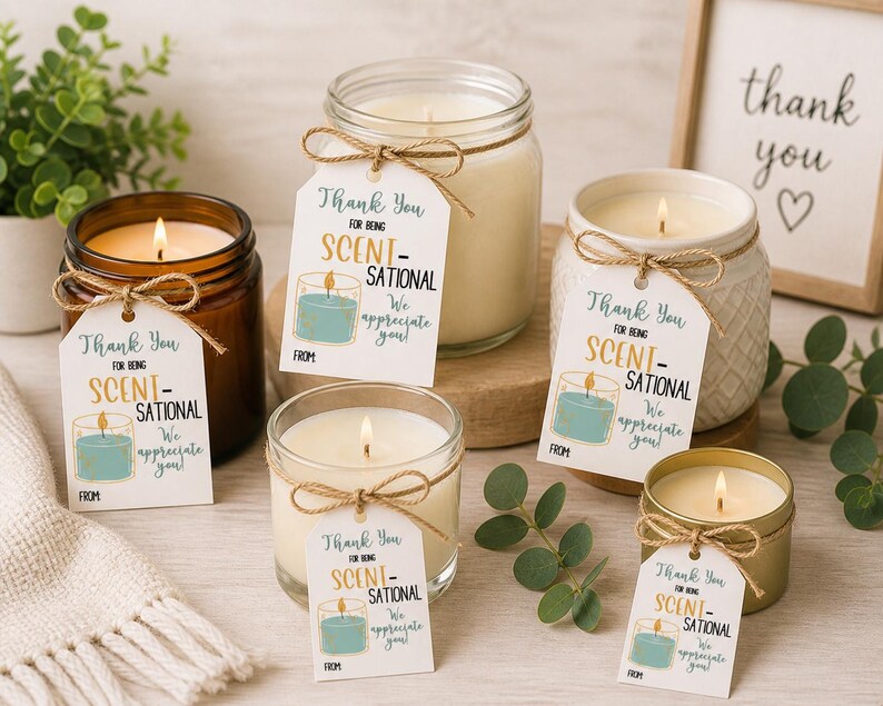 Thanks for Being Scentsational, Teacher Appreciation Gift Tag Editable ...