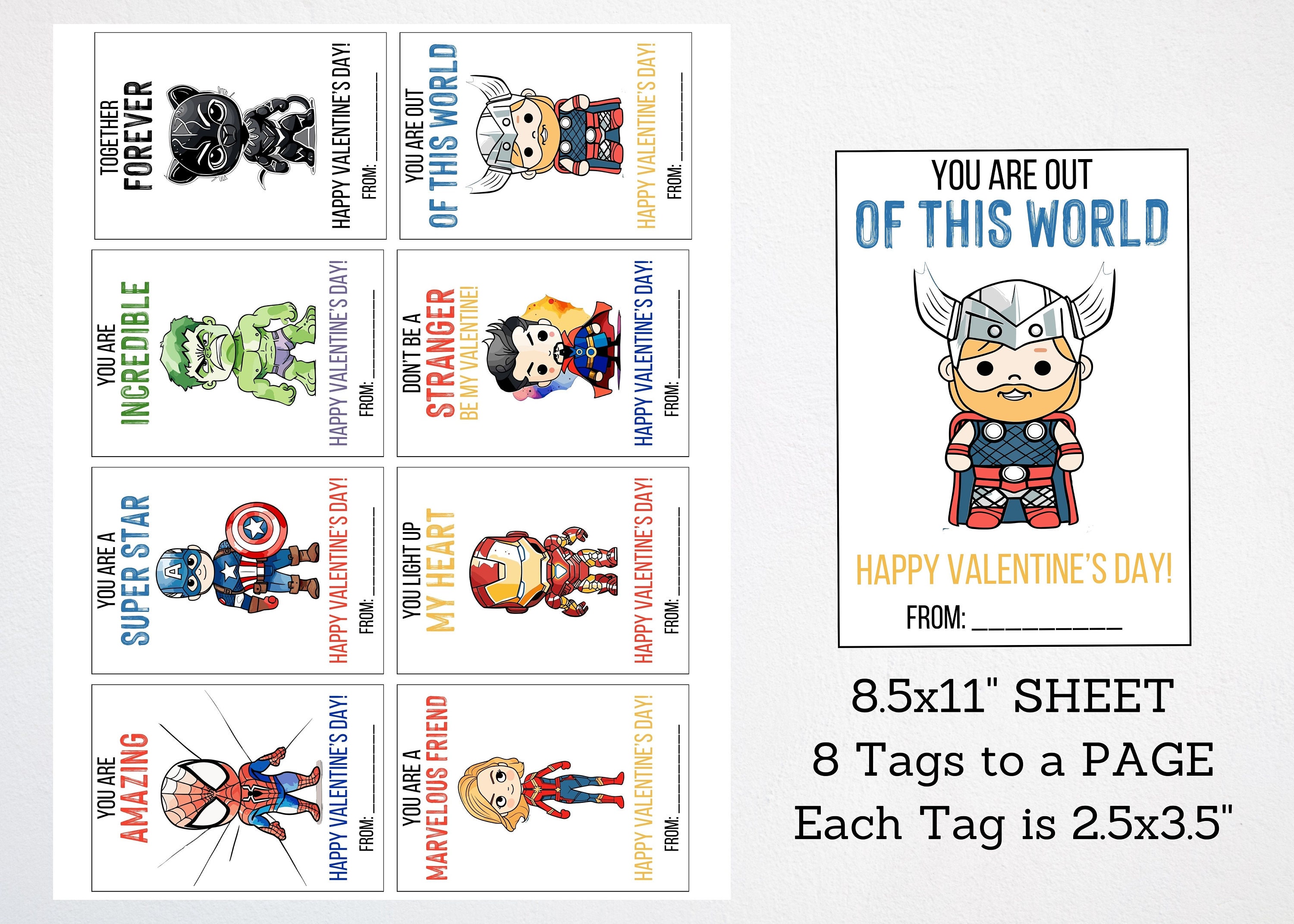 Superhero Valentine's Day Card, Super Hero Classroom, Valentines Cards ...