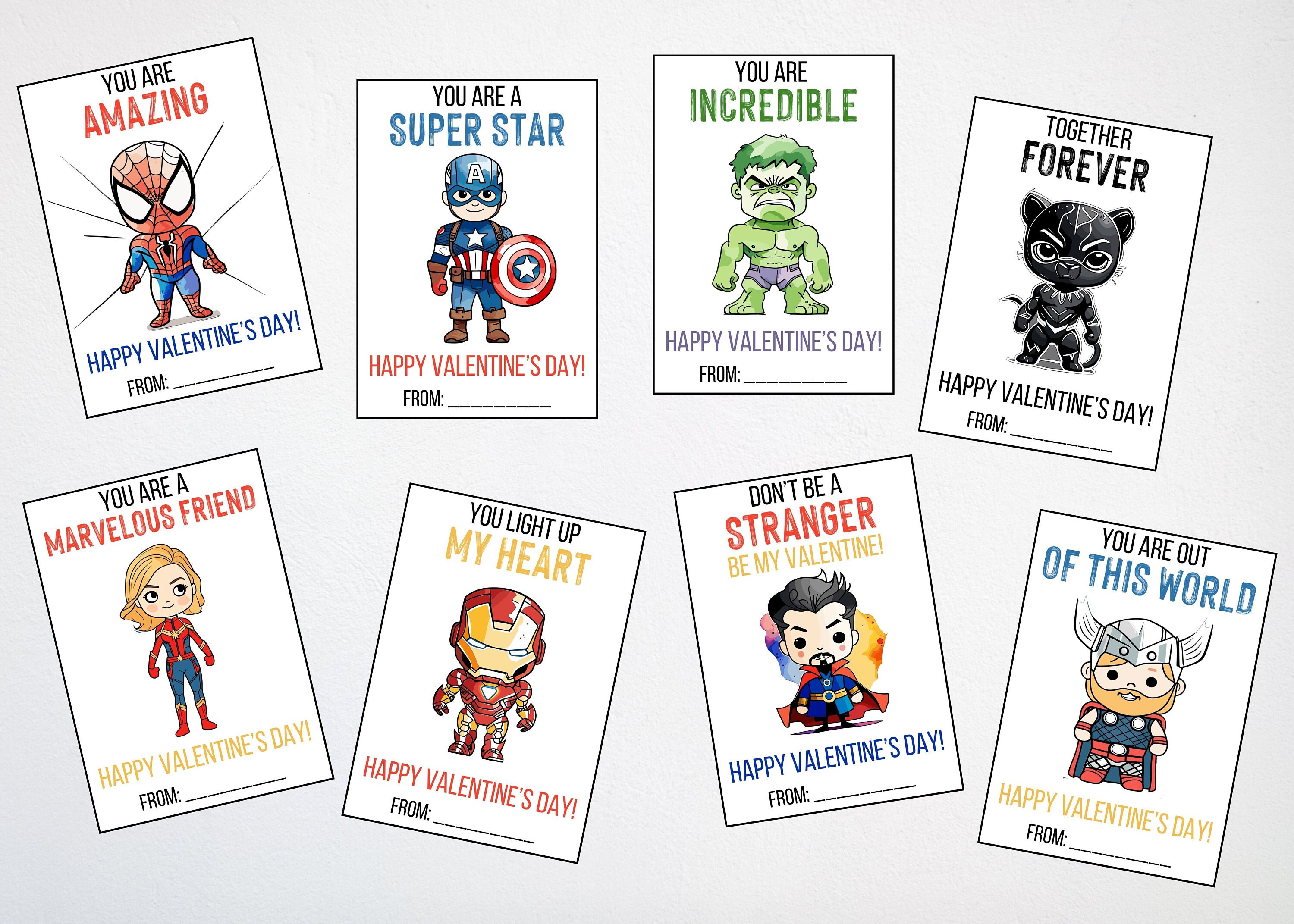 Superhero Valentine's Day Card, Super Hero Classroom, Valentines Cards ...
