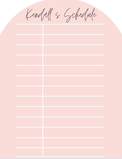 Editable Baby Schedule Template Canva Template Nanny - Etsy
