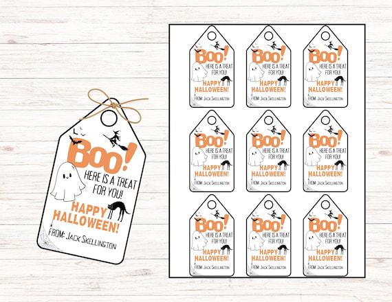 Halloween Favor Tags, Trick or Treat Labels, Printable Treat Bag Labels ...