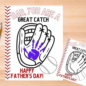 Father's Day Craft | Fathers Day Handprint Art| Baseball Dad | Kids ...