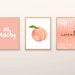 Peach Prints, Peach Bathroom Decor, Bathroom Prints, Peach Nursery ...