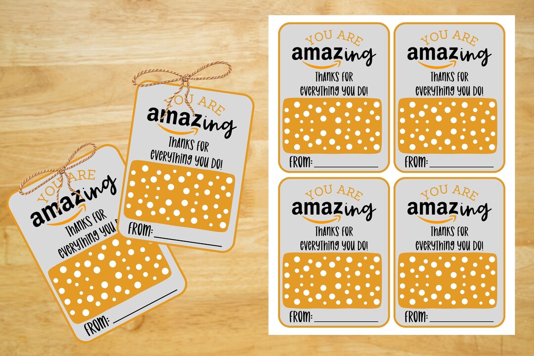 Teacher Appreciation Gift Tag – "you Are Amazing" Printable (digital ...