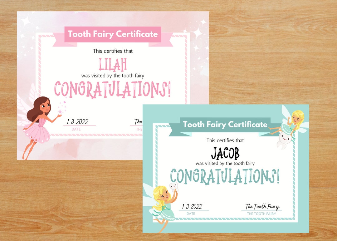 canva-template-tooth-fairy-certificate-tooth-fairy-gift-tooth-fairy