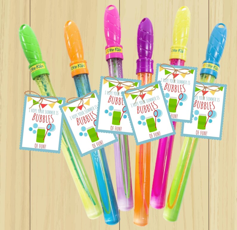 Hope Your Summer is BUBBLES of Fun, End of School Year Gift Tags, Have ...