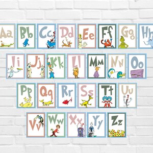 Dr Seuss Alphabet Posters | Learn Your Abc's | Alphabet Learning Signs ...