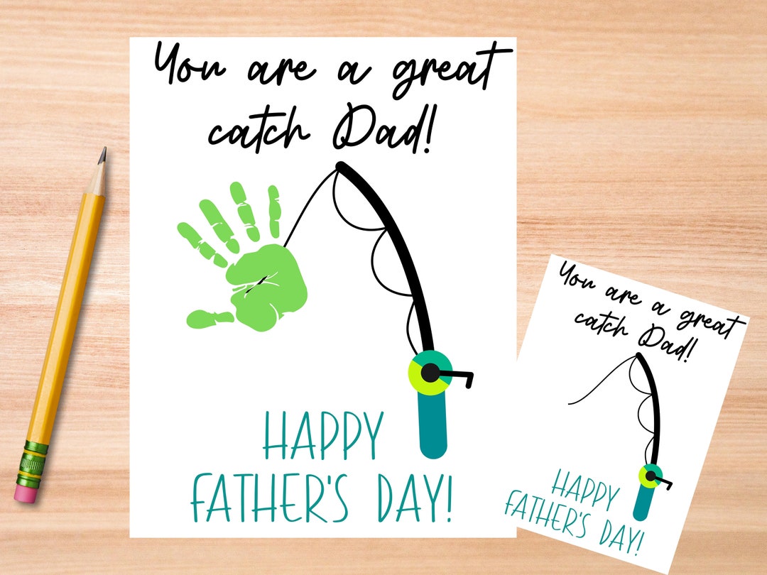 Father's Day Craft | Fathers Day Handprint Art| Fishing Dad | Kids ...