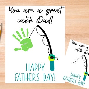 Father's Day Craft | Fathers Day Handprint Art| Fishing Dad | Kids ...