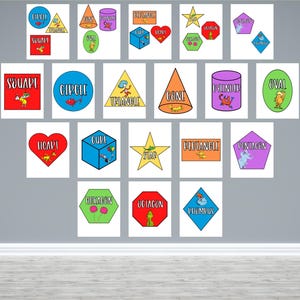 Dr Seuss Shape Posters | Learn Your Shapes | Shaoe Learning Signs ...