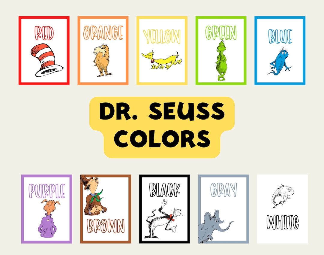 Dr Seuss Classroom COLORS| Learn Your Colors| Dr. Seuss Themed Color ...