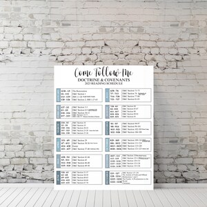 Come Follow Me Poster, 2025 Come Follow Me Reading Schedule, LDS ...