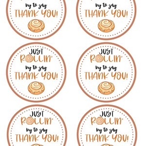 Cinnamon Roll Gift Tag - Punny Thank You Card, Thank You - Teacher ...