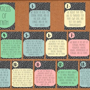 Articles of Faith Posters Primary Posters, Sharing Time Talks, We ...