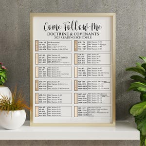 2025 Come Follow Me Schedule, LDS Printable, Come Follow Me Reading ...