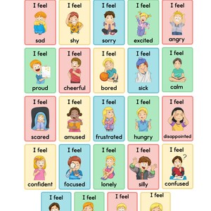 Emotion Flashcards & Feelings Poster: Calm Down Corner, Social ...