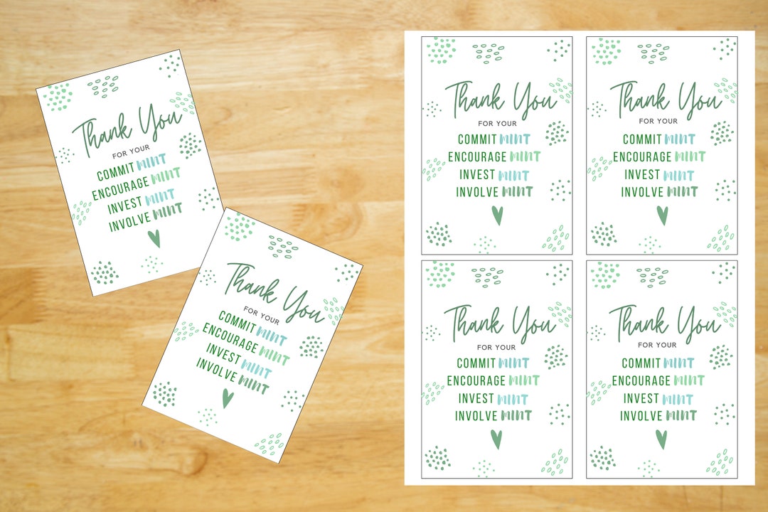 Printable Thank You Tags, Volunteer Mint Labels, Printabl Gift, Thank ...