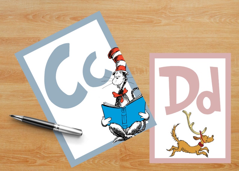 Dr Seuss Alphabet Posters Learn Your Abc's Alphabet - Etsy