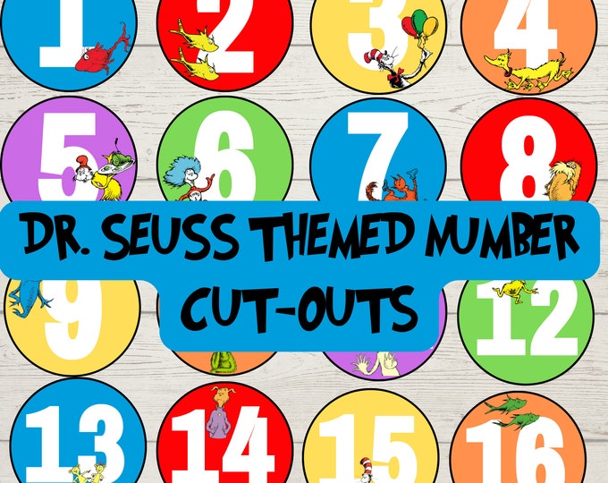 Dr Seuss Classroom Bundle, Dr Seuss Alphabet Posters, Learn to Count ...
