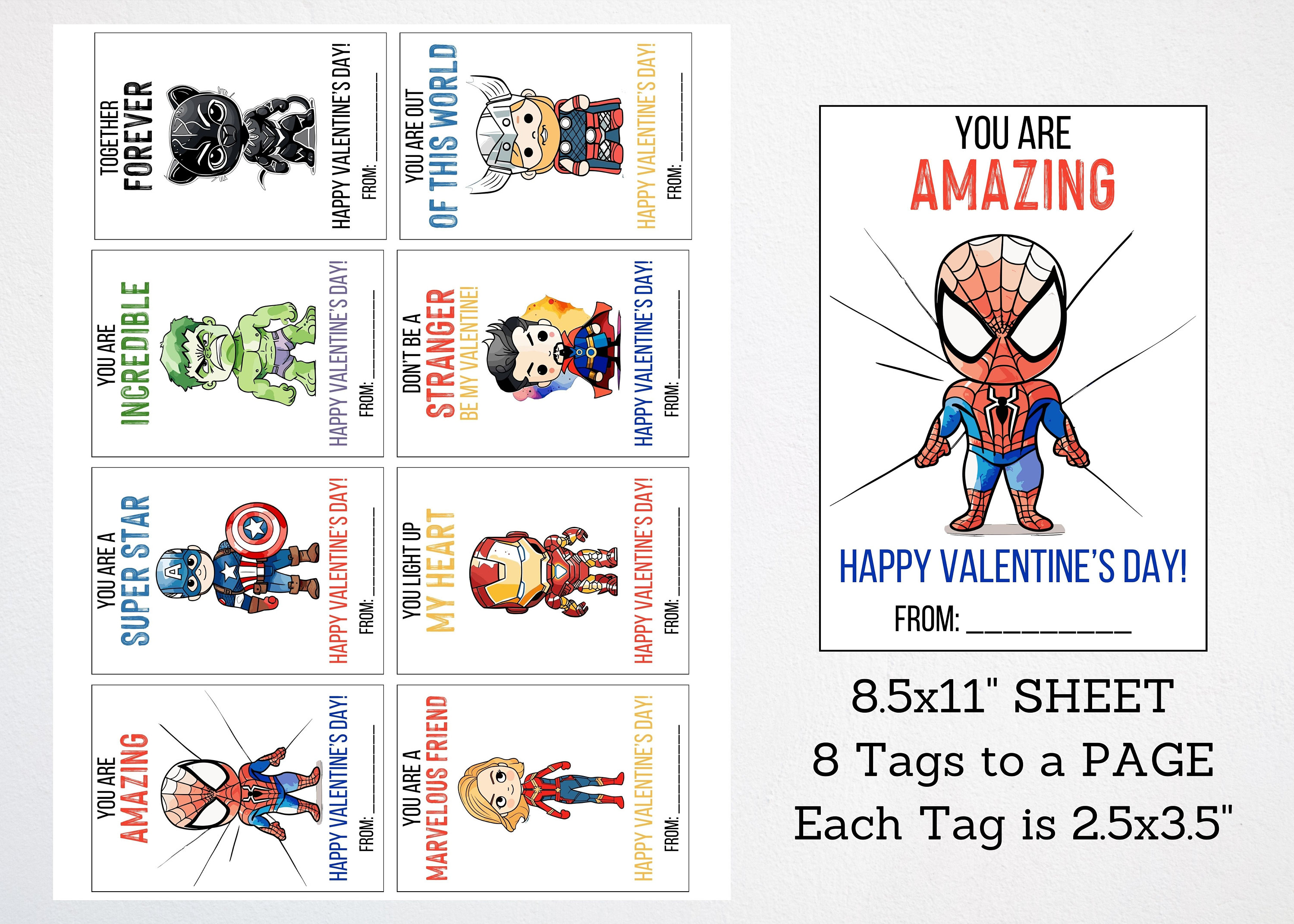 Superhero Valentine's Day Card, Super Hero Classroom, Valentines Cards ...