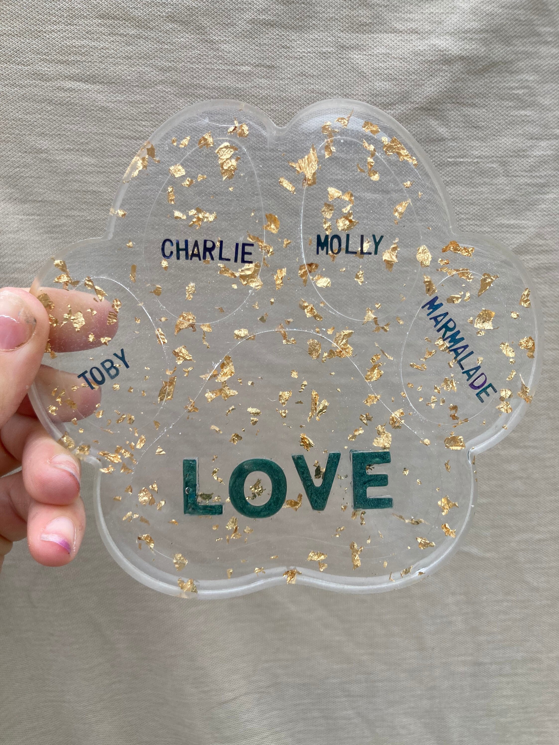 Paw Print Keepsake Coaster | Etsy