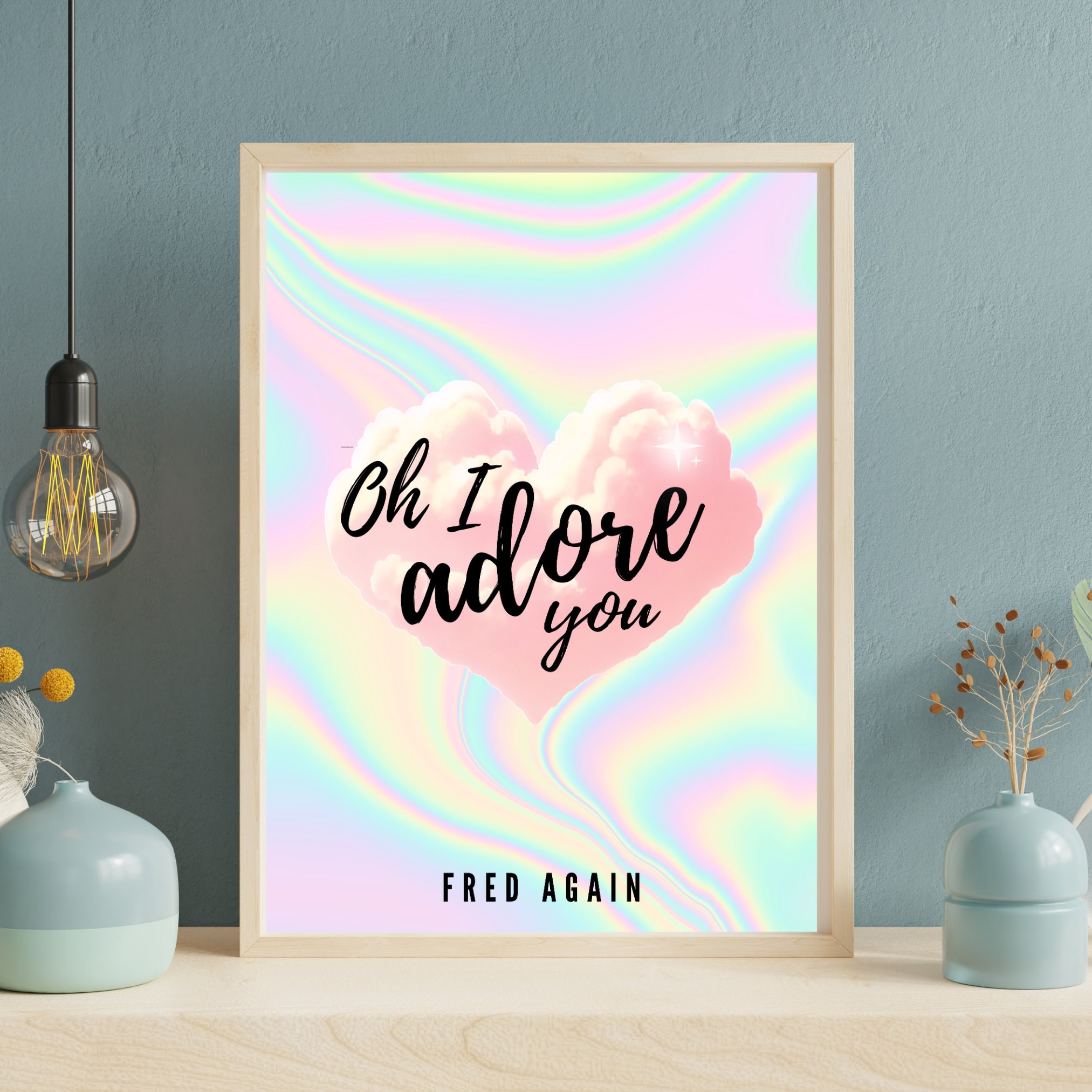 Fred Again ' Adore You ' Lyric Inspired Wall Print / Music House Poster ...