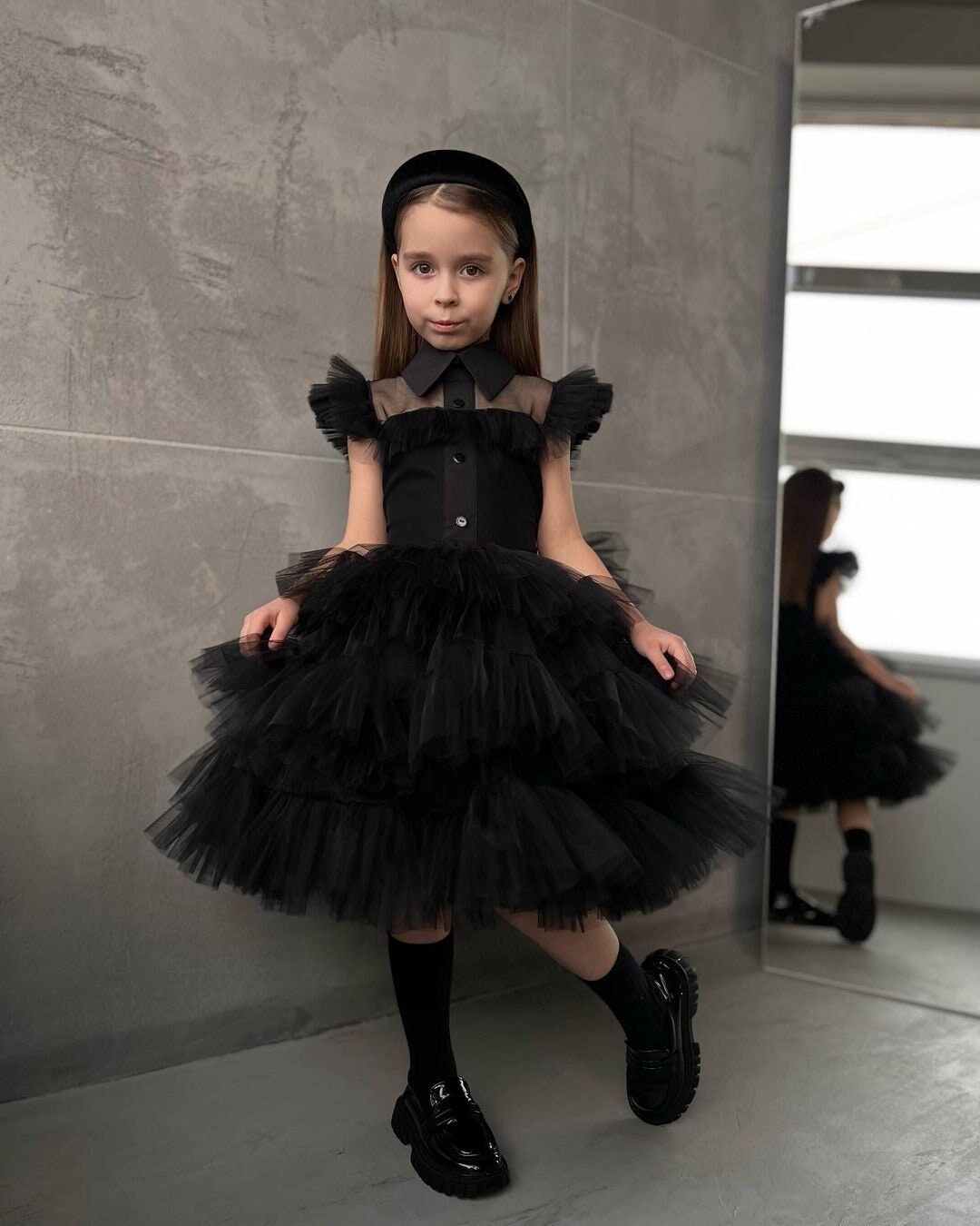 Wednesday Adams Black Tulle Puffy Baby Dress. Wednesday Addams Baby ...