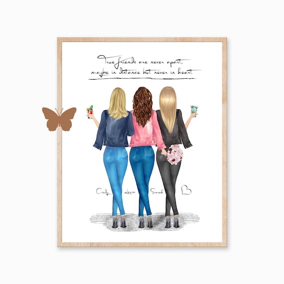 Art & Collectibles Best Friends Gift Printable Personalized Christmas ...
