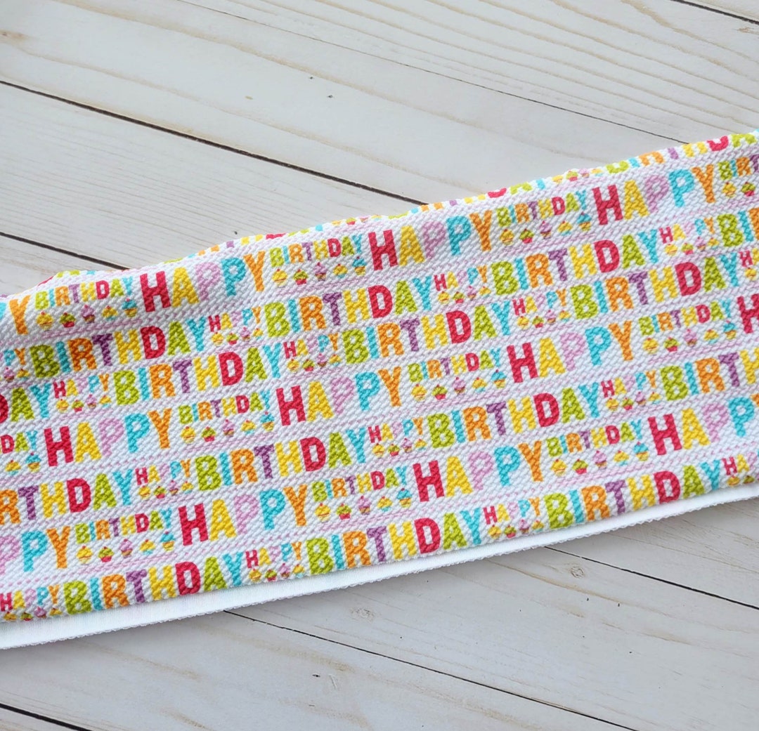Happy Birthday Bullet Fabric Strip - Etsy