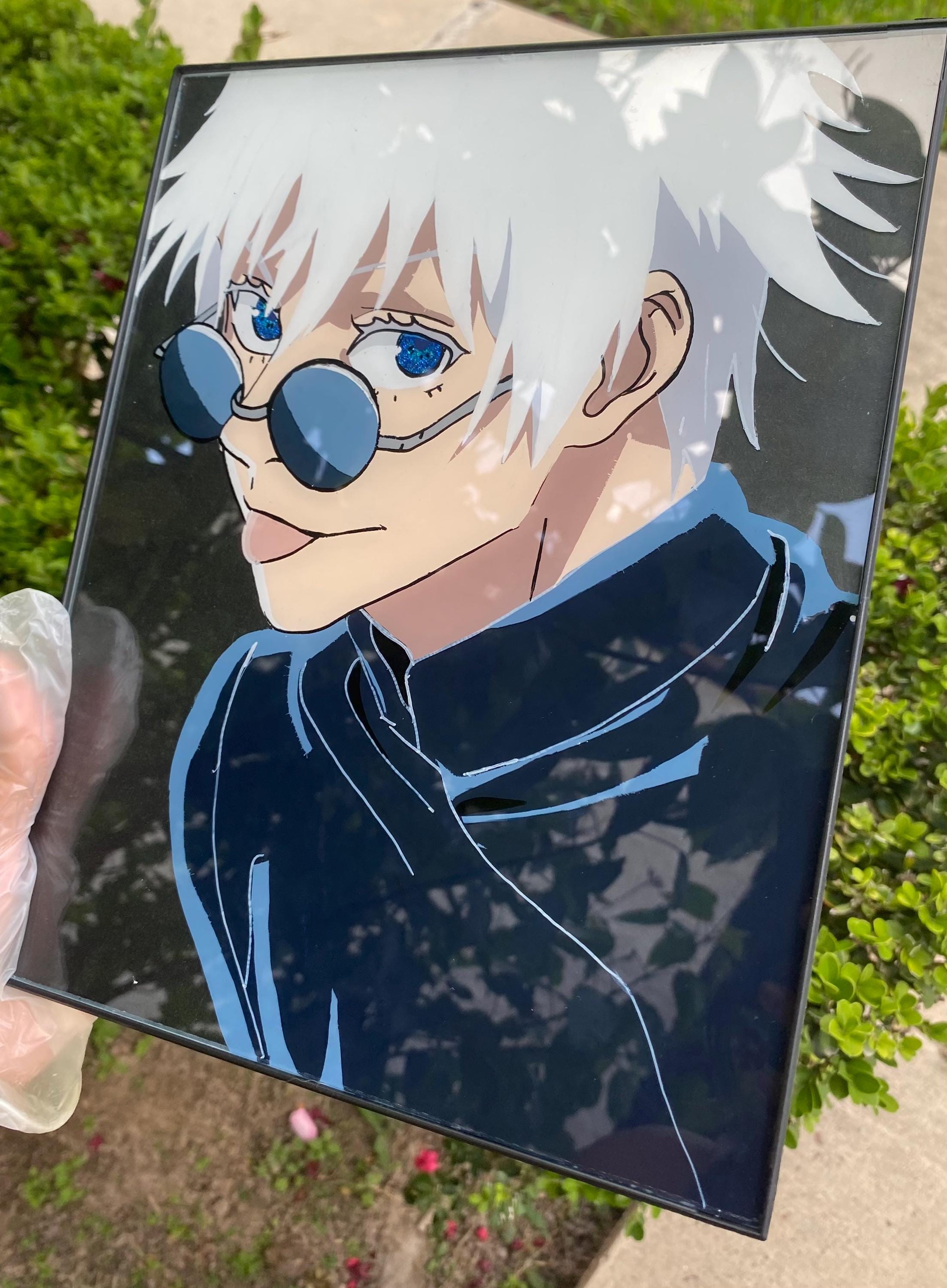 Gojo Satoru Acrylic Glass Painting - Etsy