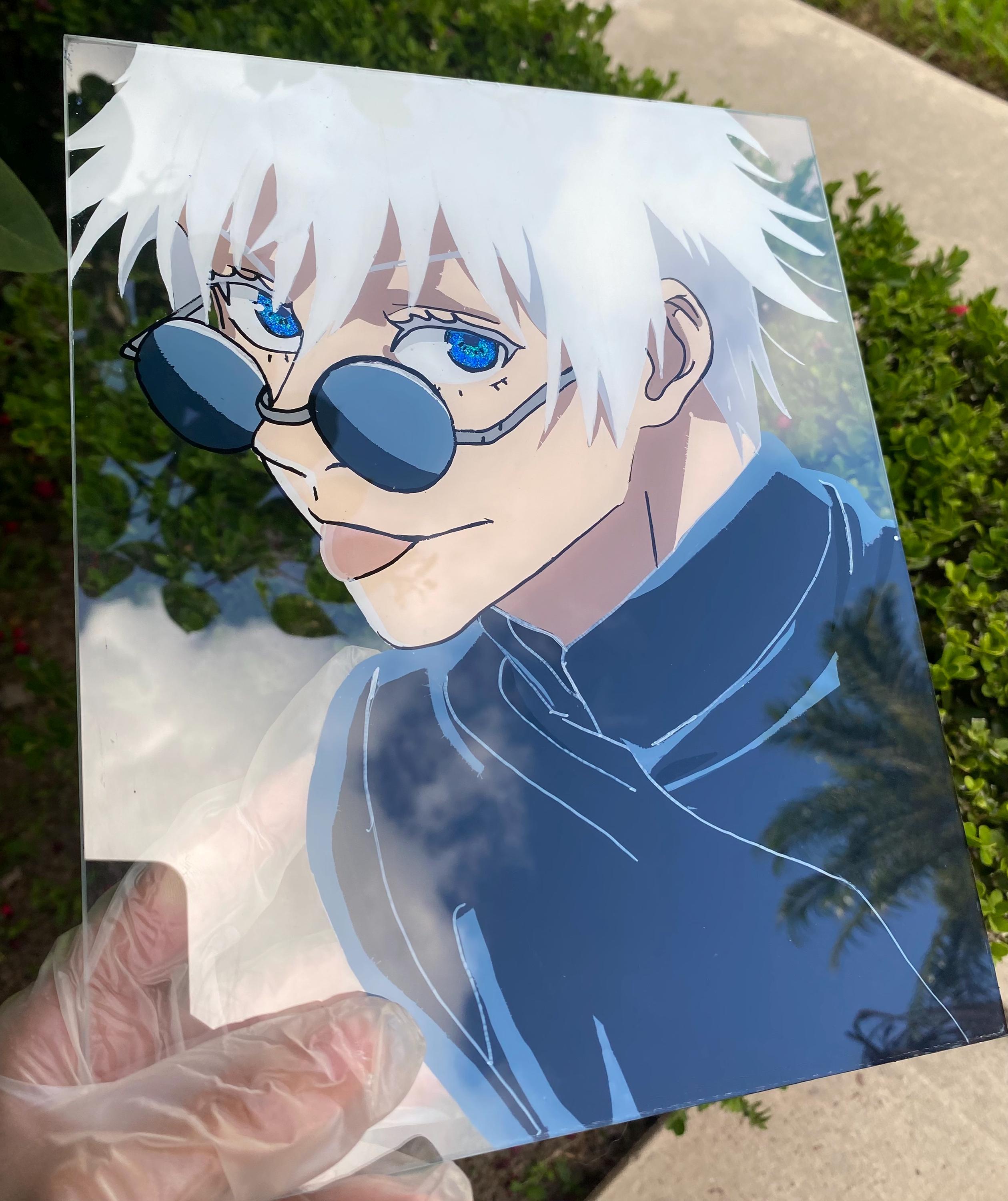 Gojo Satoru Acrylic Glass Painting - Etsy