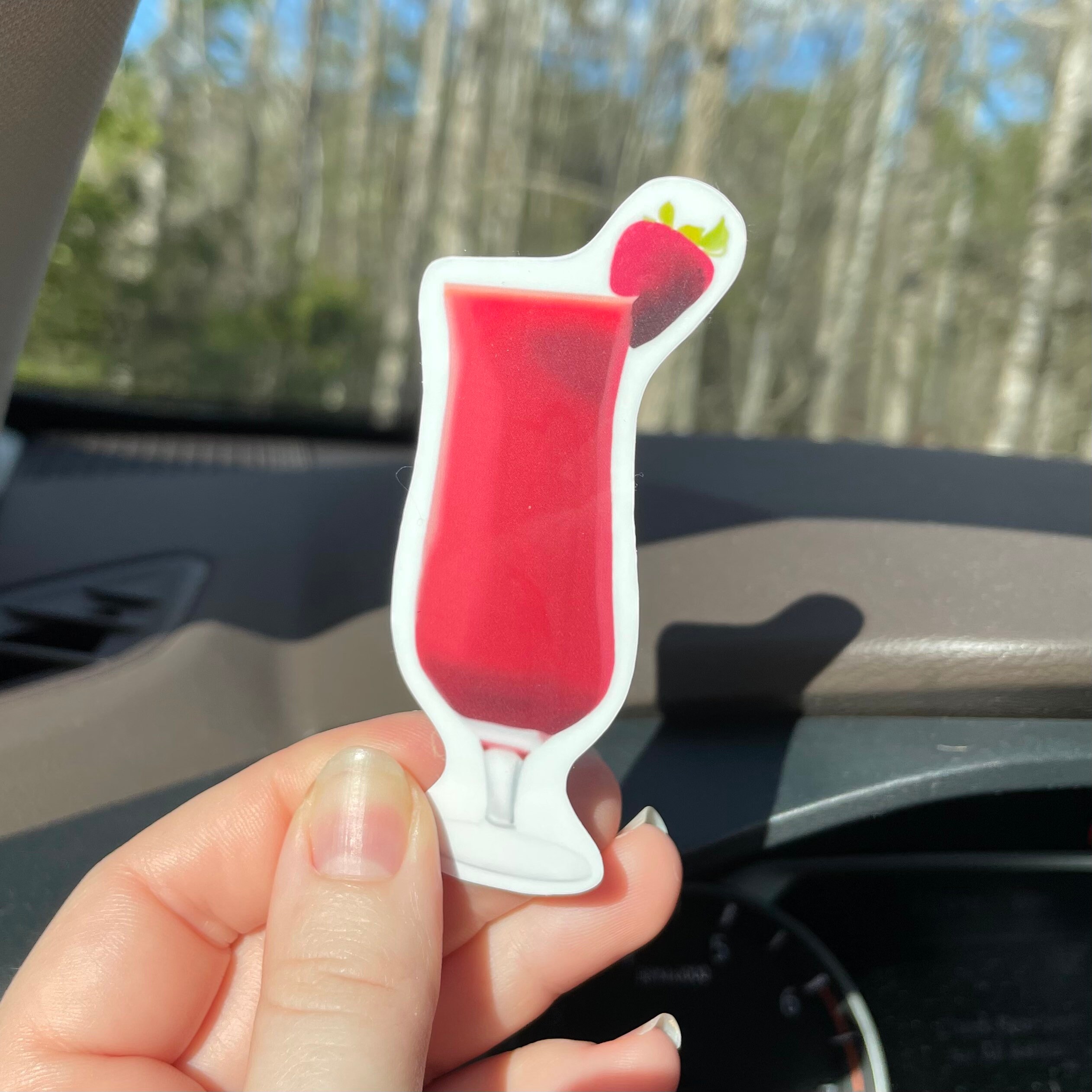 Strawberry Daiquiri Sticker Waterproof/dishwasher Safe - Etsy