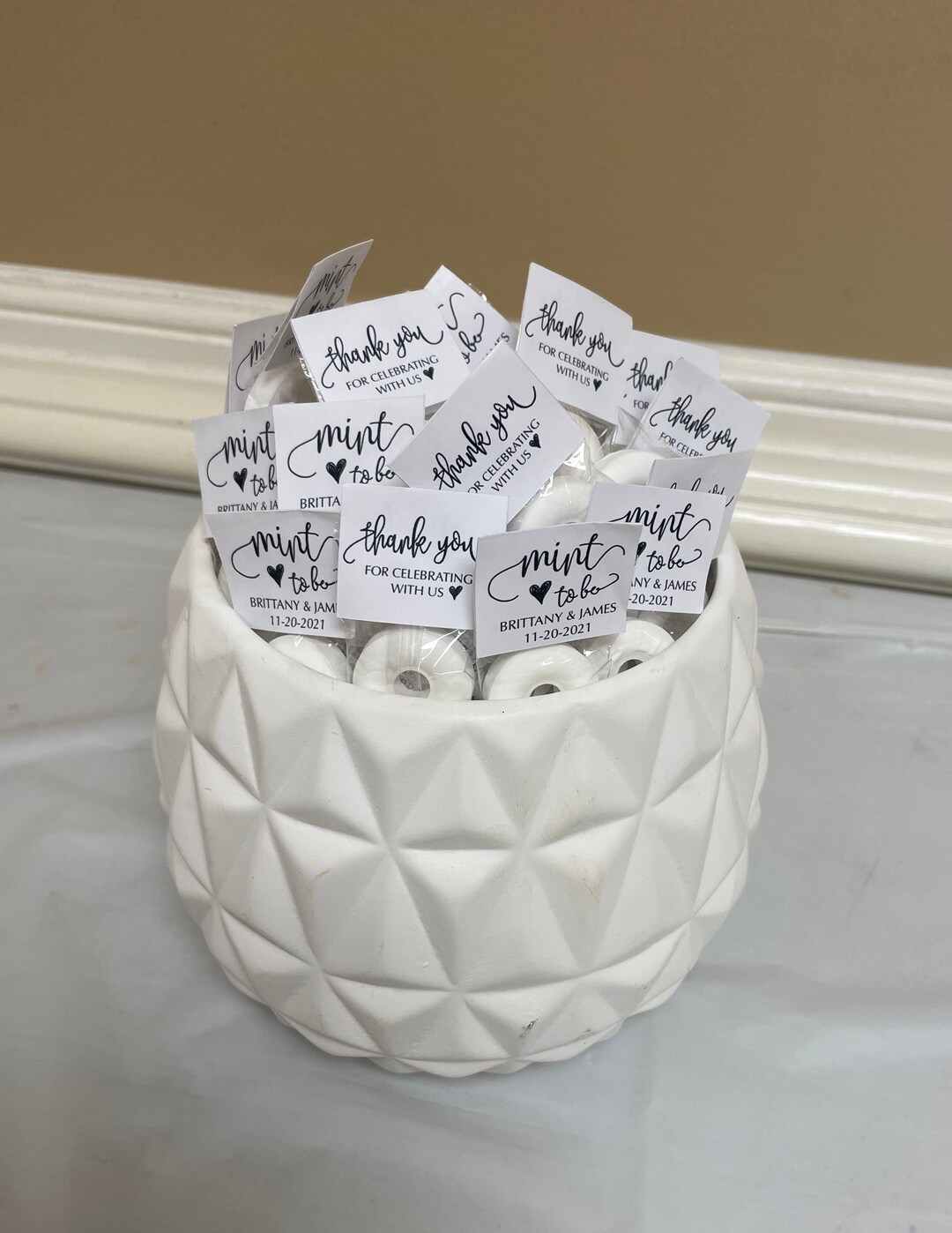 Personalized Double-sided Mint Favors | Pre-cut and Ready to Apply ...