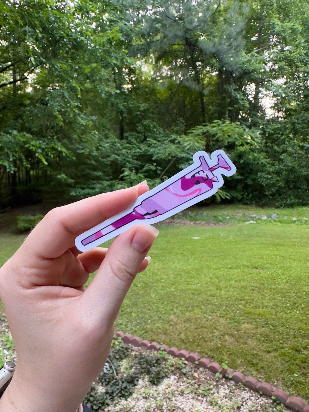 Pipette Sticker pink Water-resistant - Etsy